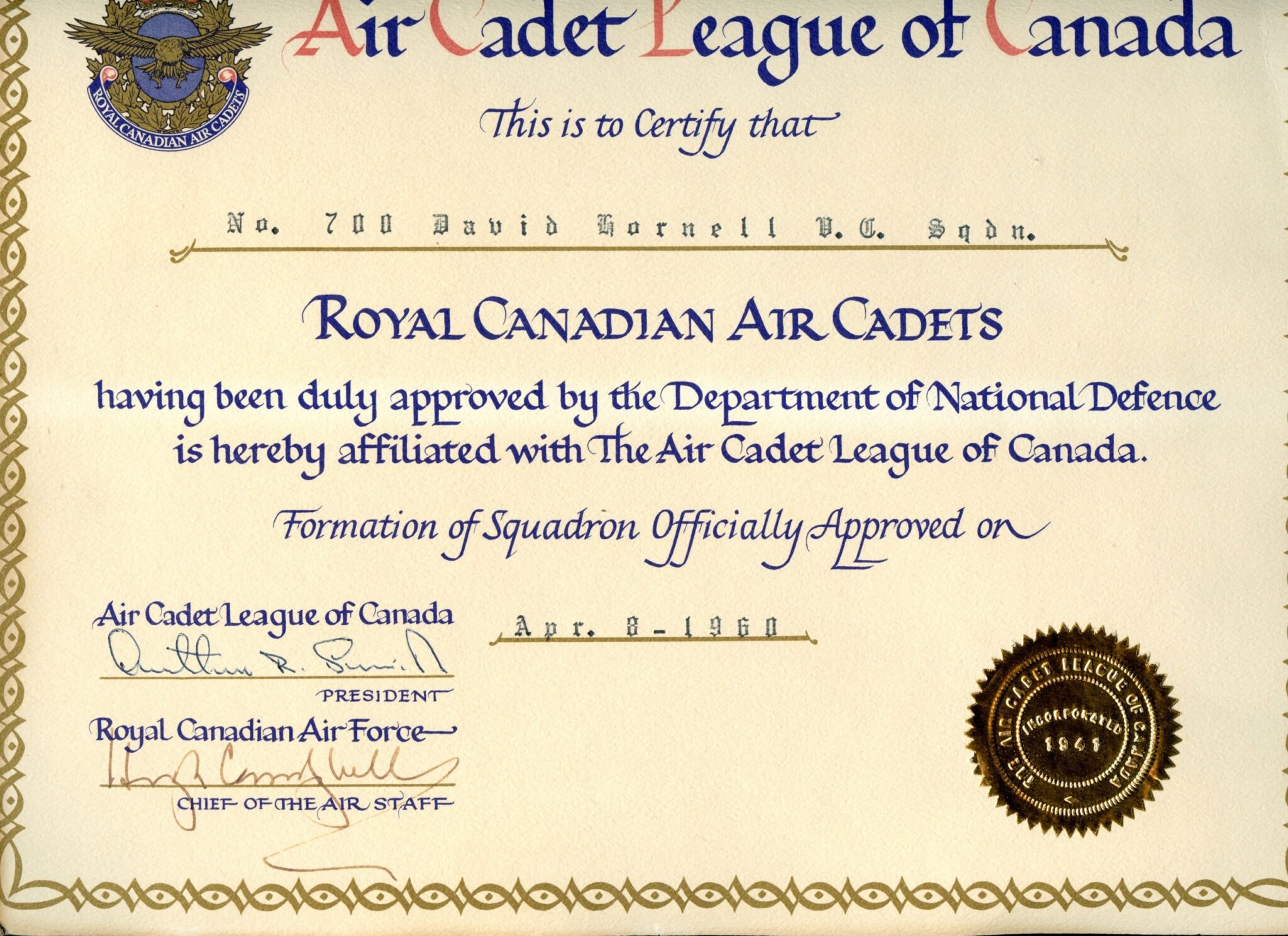 About 700 - 700 David Hornell VC Squadron
